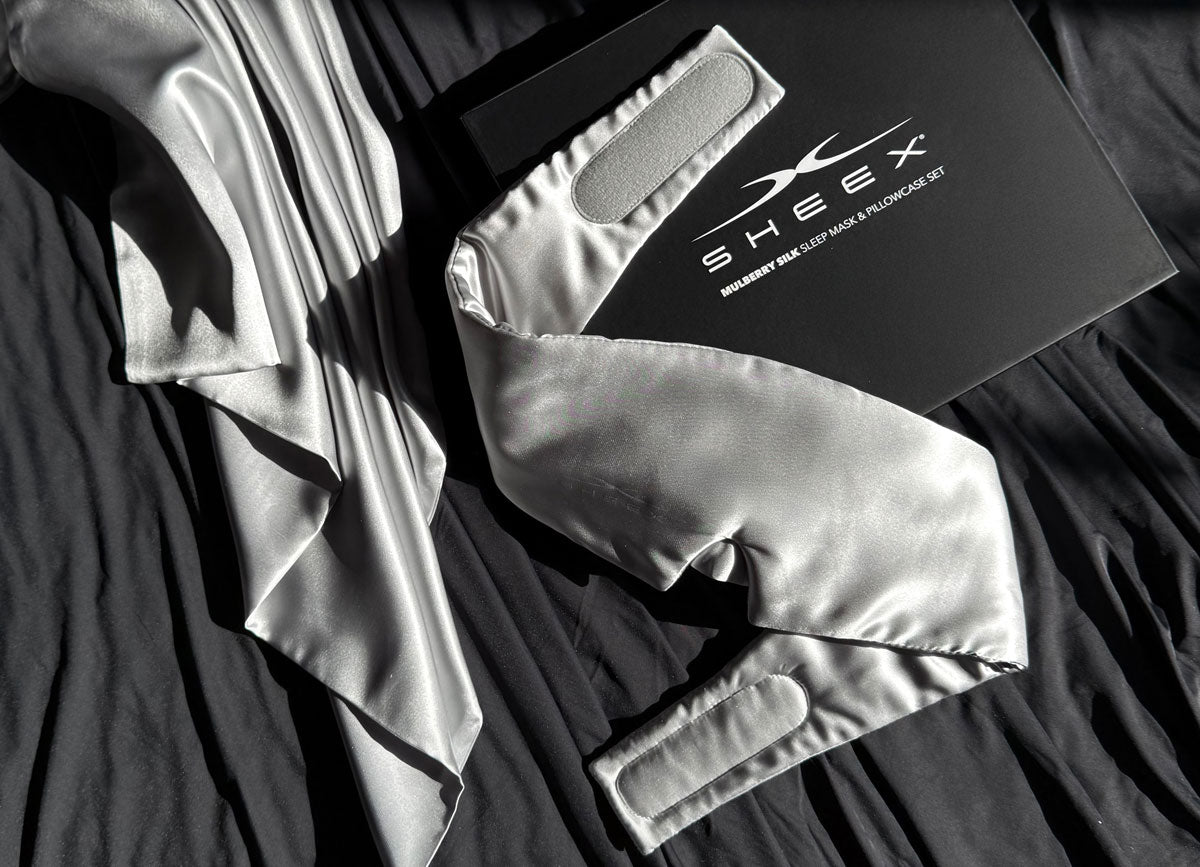 Mulberry Silk Sleep Mask & Pillowcase Set With Collagen – SHEEX